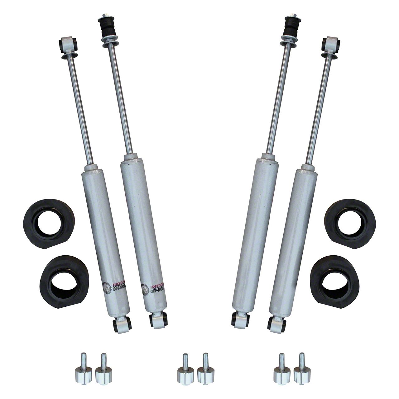 Freedom Offroad Jeep Wrangler 3 in. Spacer Lift Kit w/ Performance ...