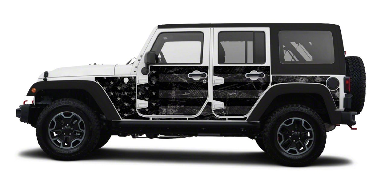 Mek Magnet Jeep Wrangler Magnetic Body Armor; Black Flag 4007 (07-18 ...