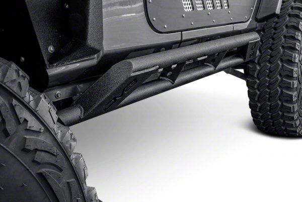 DV8 Offroad Jeep Wrangler Tubular Rock Sliders; Black SRJL-23 (18-20 ...