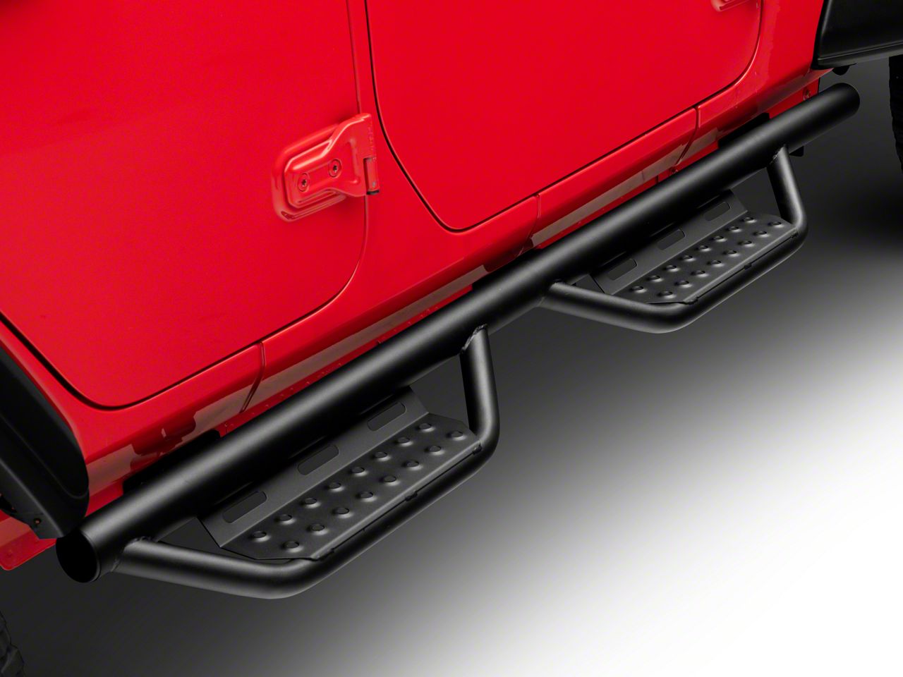 N-Fab Jeep Wrangler Cab Length RS Nerf Side Step Bars; Textured Black ...