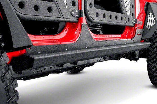 DV8 Offroad Jeep Wrangler Body and Frame Mounted Sliders SRJL-26 (18-23 ...