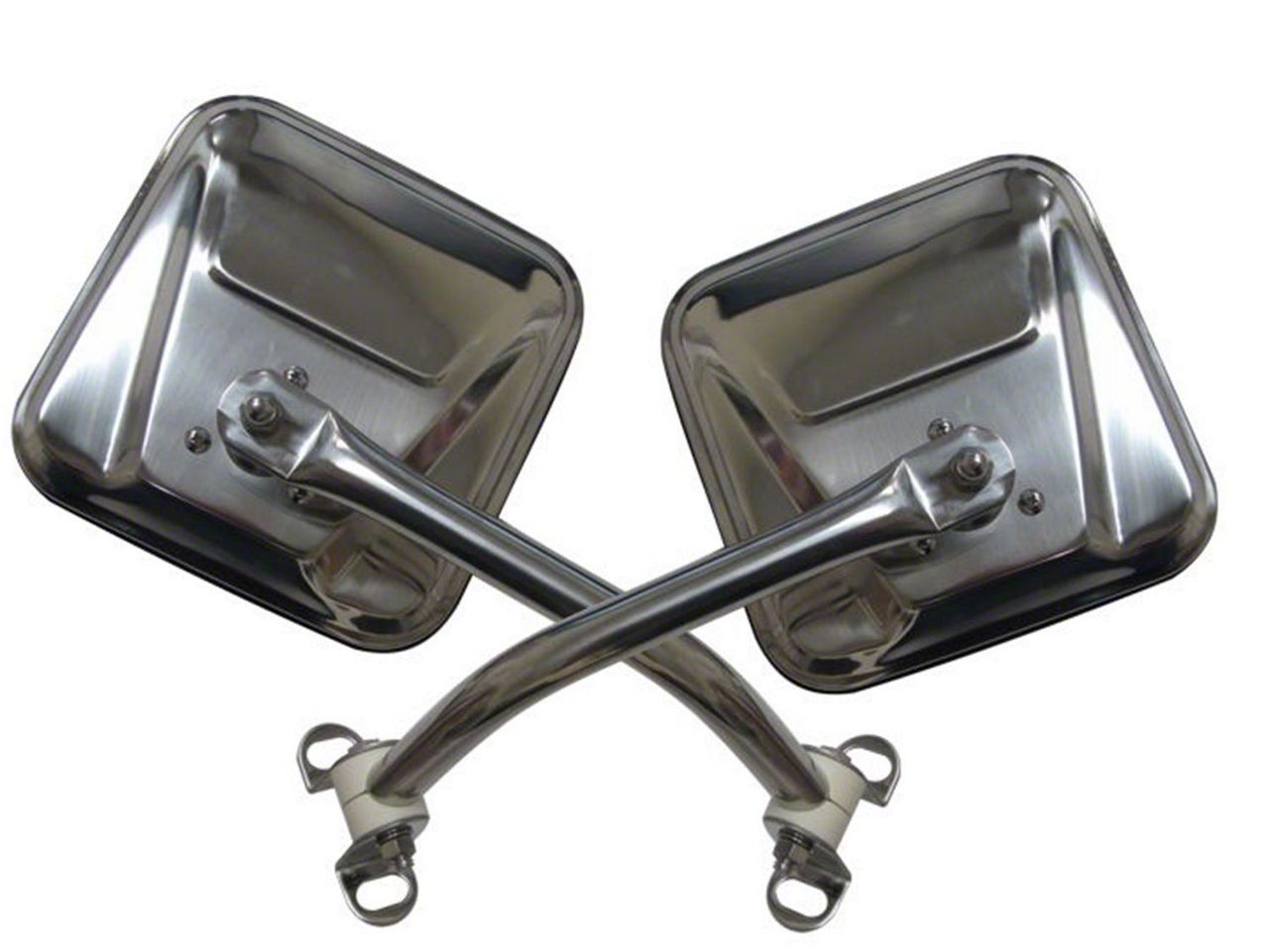 Jeep Wrangler Factory Style Replacement Mirrors; Stainless Steel (76-95 ...