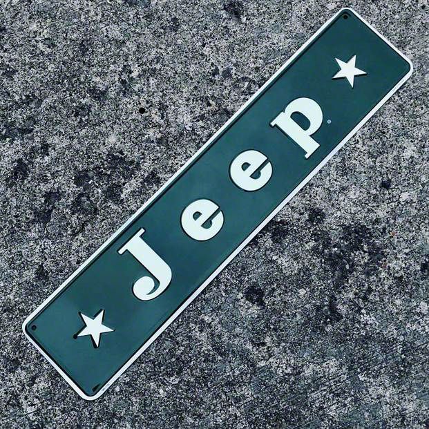 Jeep Wrangler Vintage Stars Jeep Logo Sign