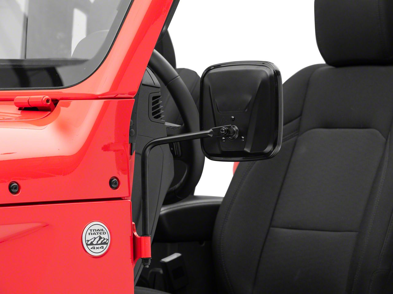 Jeep Wrangler Outback Mirrors; Gloss Black (66-24 Jeep CJ5, CJ7 ...