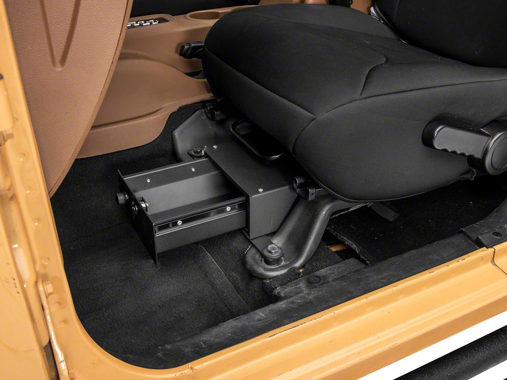 RedRock Under Seat Storage Lock Box; Driver Side (07-10 Jeep Wrangler ...