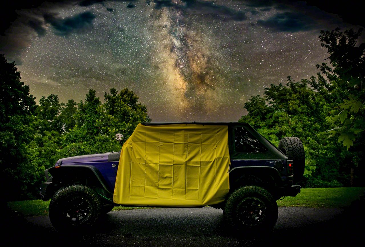 Jeep Wrangler Four Door Rain Curtains; Yellow (07-24 Jeep Wrangler JK ...
