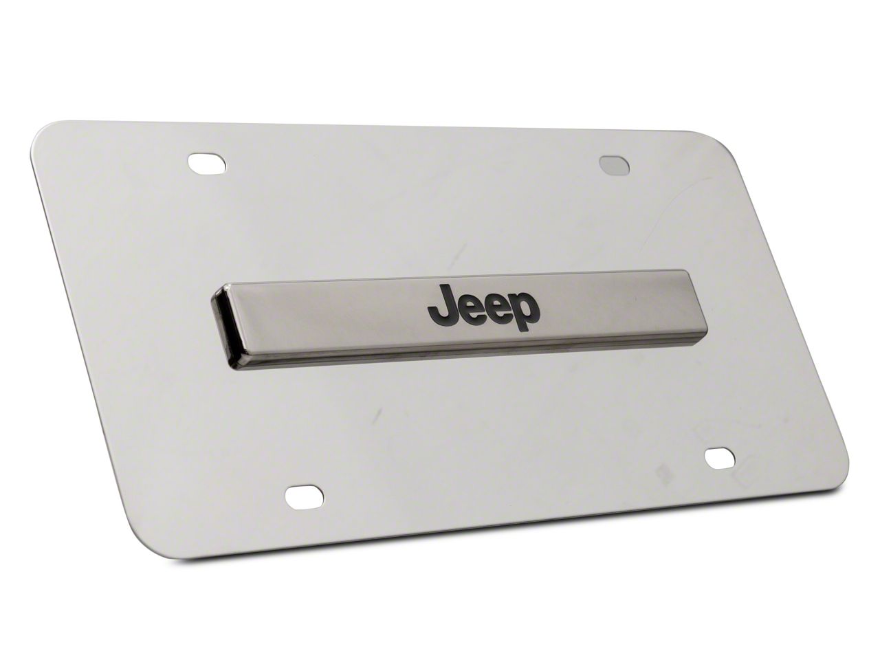 Jeep Wrangler Jeep License Plate; Chrome on Chrome (Universal; Some ...