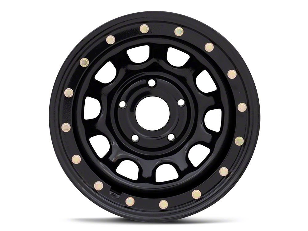 Mammoth D-Window Simulated Beadlock Gloss Black Wheel; 15x10; -44mm ...