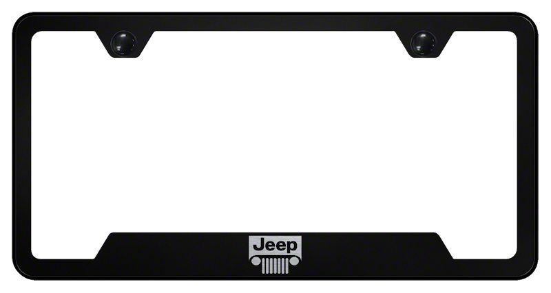 Jeep Wrangler Jeep Grille Laser Etched Cut-Out License Plate Frame ...