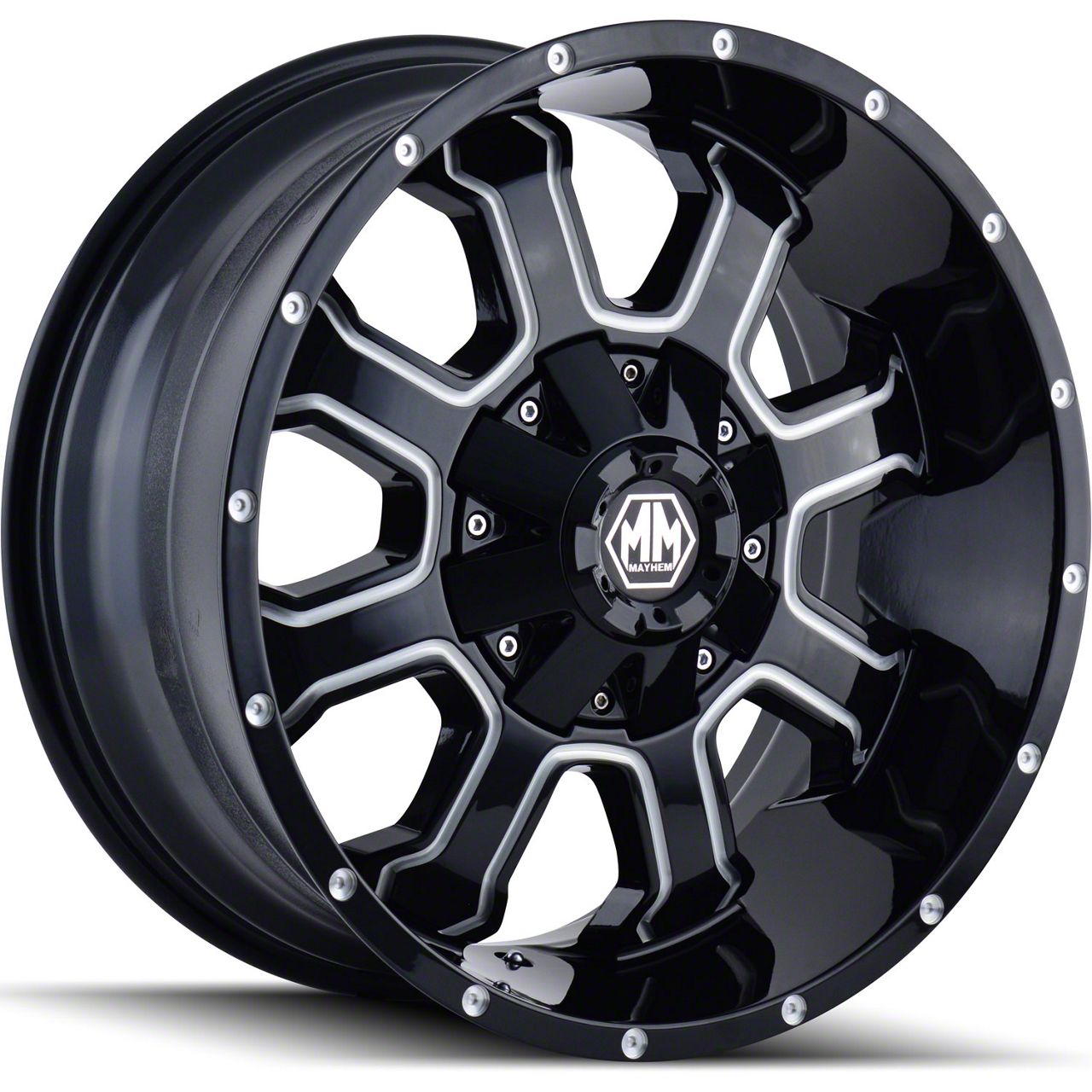 Mayhem Wheels Jeep Grand Cherokee Fierce Gloss Black Milled Wheel; 17x9 ...