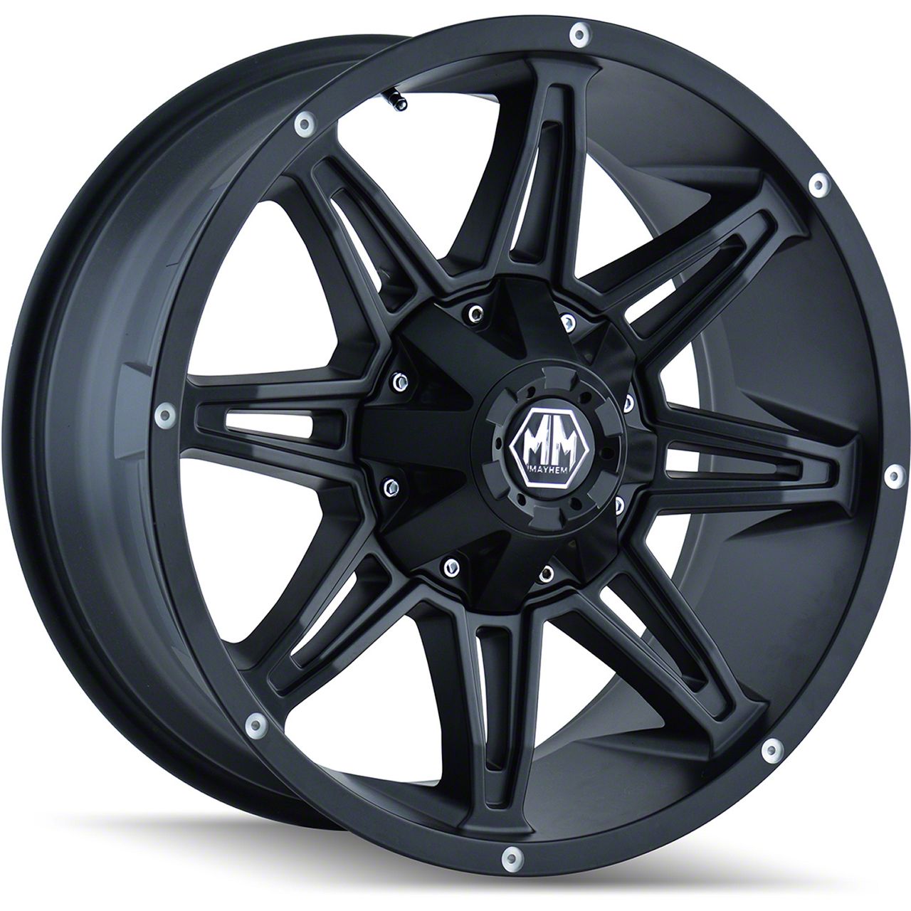 Mayhem Wheels Jeep Wrangler Rampage Matte Black Wheel; 17x9 8090-7952MB ...
