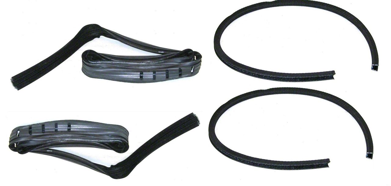 Jeep Wrangler Glass Run Window Channel Kit for Movable Vent Windows (73 ...