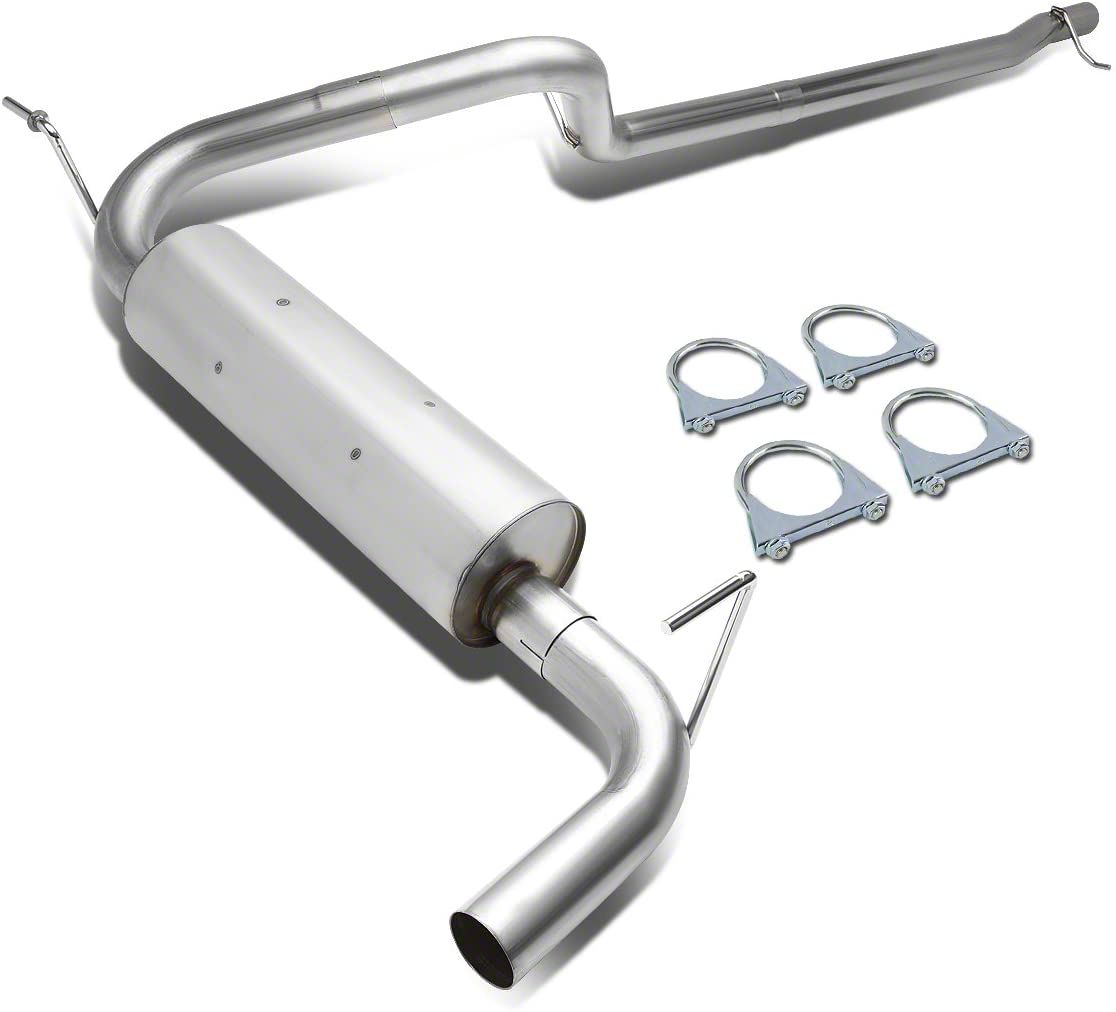 Jeep Wrangler Muffler Catback Exhaust System; Single Tip; Stainless ...