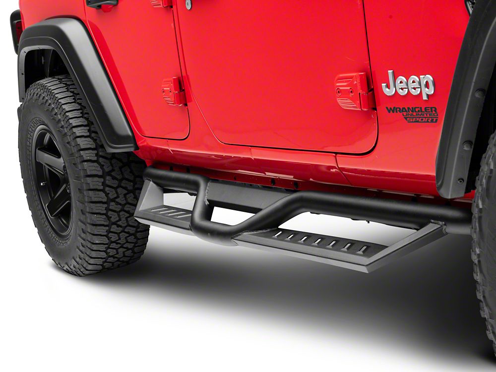 Barricade HD Drop Side Step Bars 18 24 Jeep Wrangler JL 4 Door Barricade