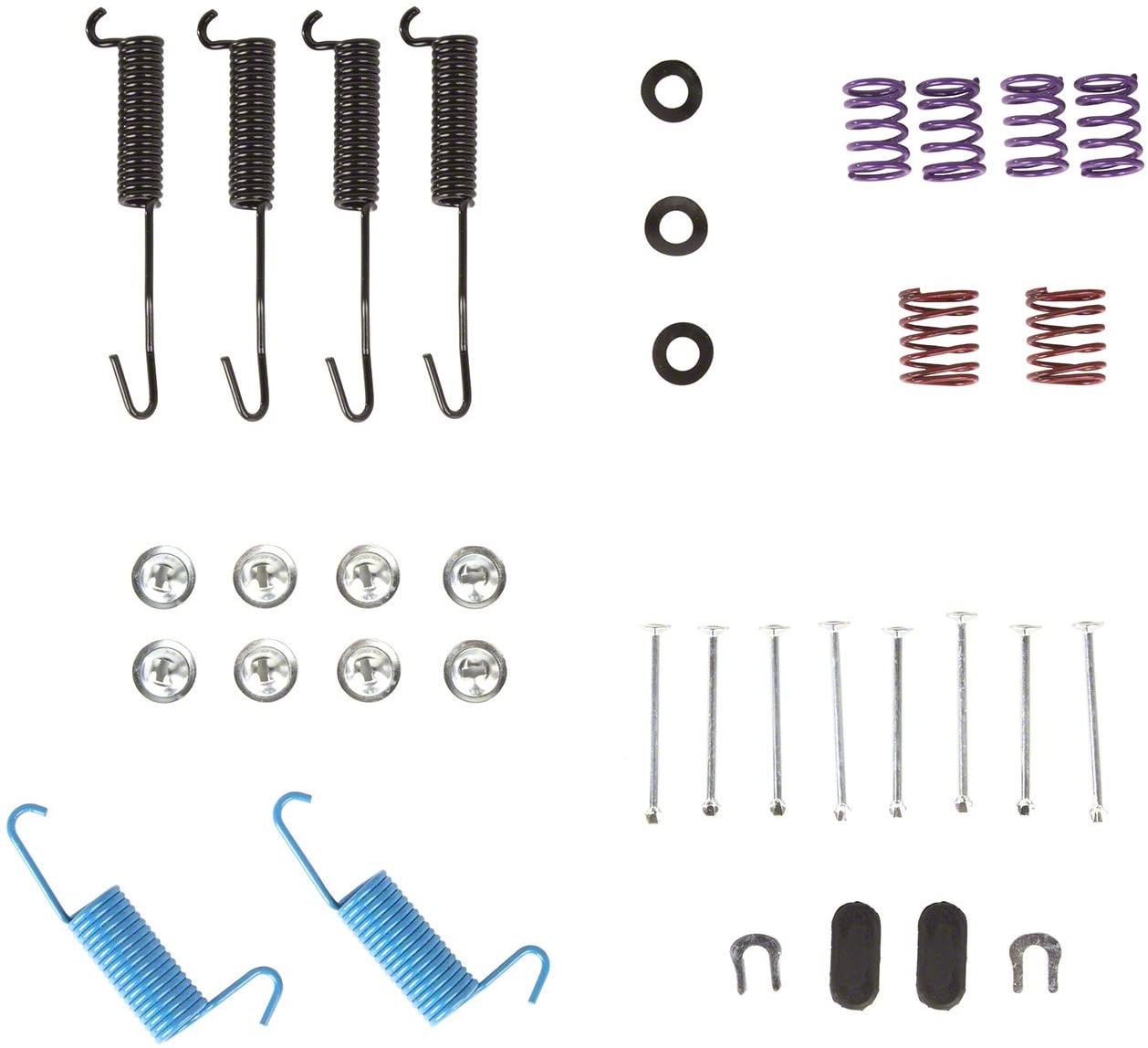 Jeep Wrangler Brake Hold Down Spring Kit; Shoe Hold Down Kit (72-78 ...
