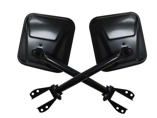 Jeep Wrangler Factory Style Replacement Mirrors; Black (66-86 Jeep CJ5 ...