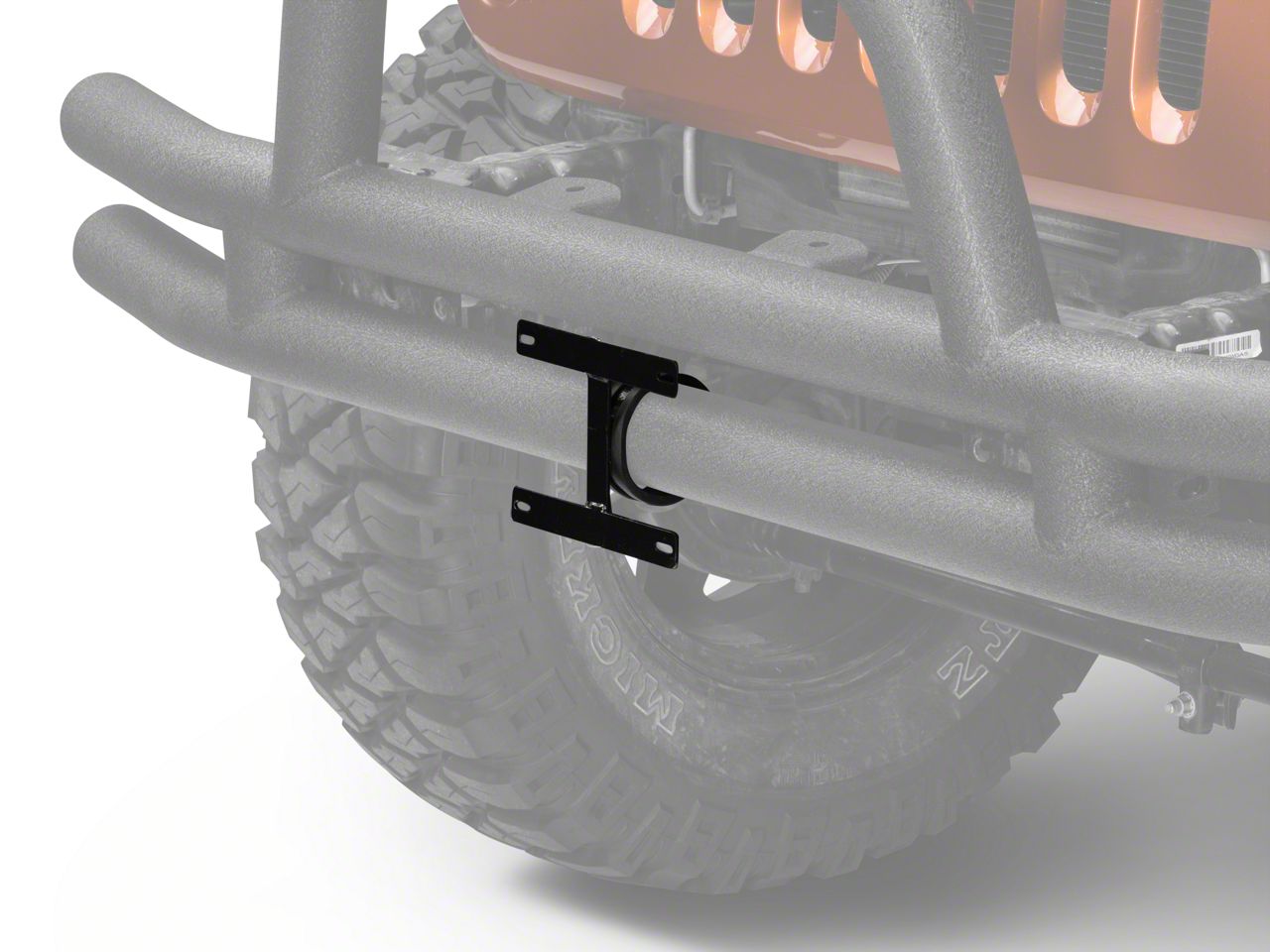 Rugged Ridge Jeep Wrangler License Plate Bracket For 3 in. Tube Bumpers ...