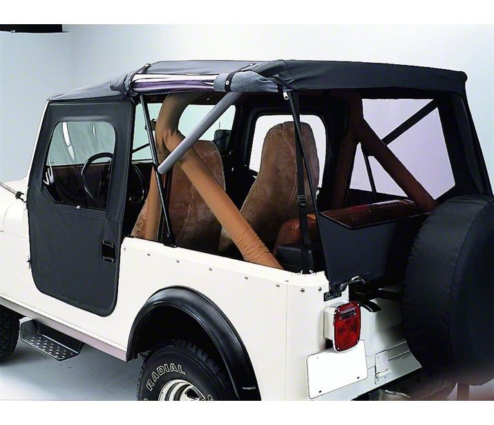 Bestop Jeep Wrangler Tigertop Complete Soft Top; Black Crush 51408-01 ...