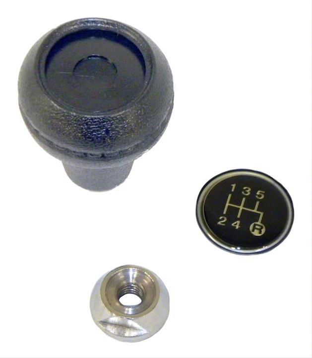 Jeep Wrangler Manual Transmission Shift Knob Kit; Black and Silver (82 ...