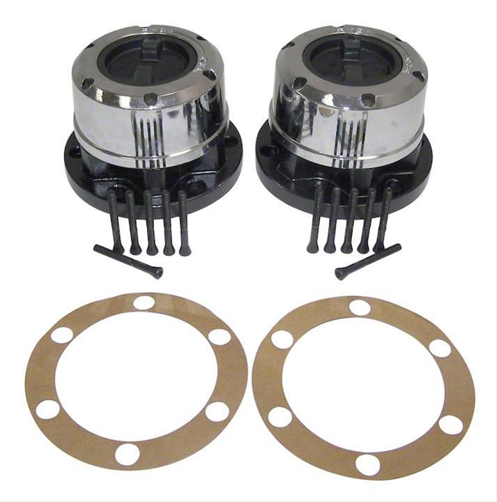 Jeep Wrangler Manual Locking Hub Set; with 6 Bolt Flange Mounting (73 ...