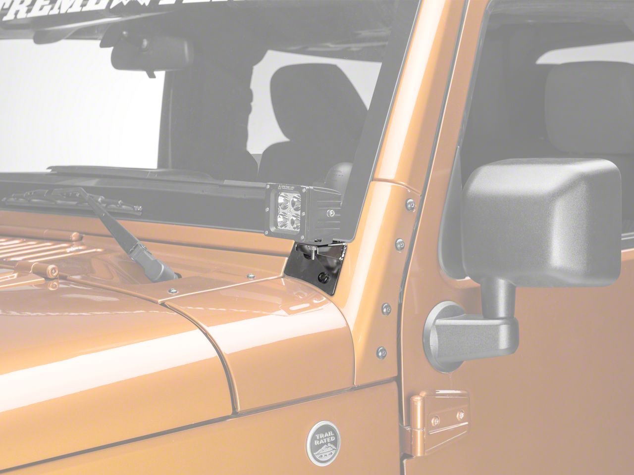 Rugged Ridge Jeep Wrangler Windshield Light Mounting Brackets ...