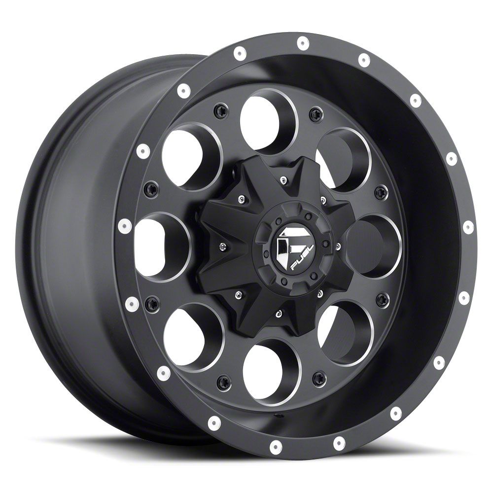 Fuel Wheels Jeep Wrangler Revolver Matte Black Milled Wheel; 15x10 ...