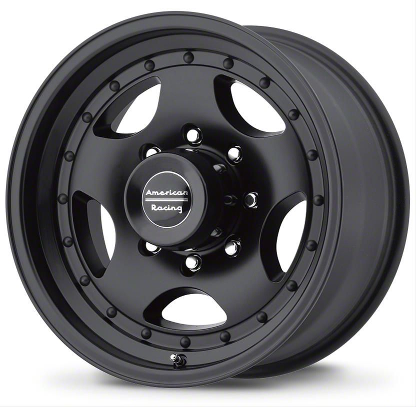 American Racing Jeep Wrangler AR23 Satin Black Wheel; 15x10 AR235185B ...
