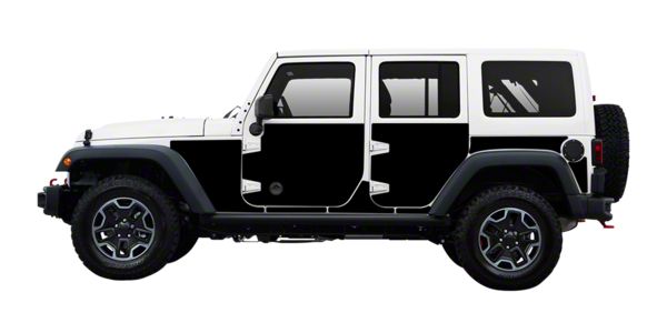 Mek Magnet Jeep Wrangler Magnetic Body Armor; Matte Black 4008 (07-18 ...