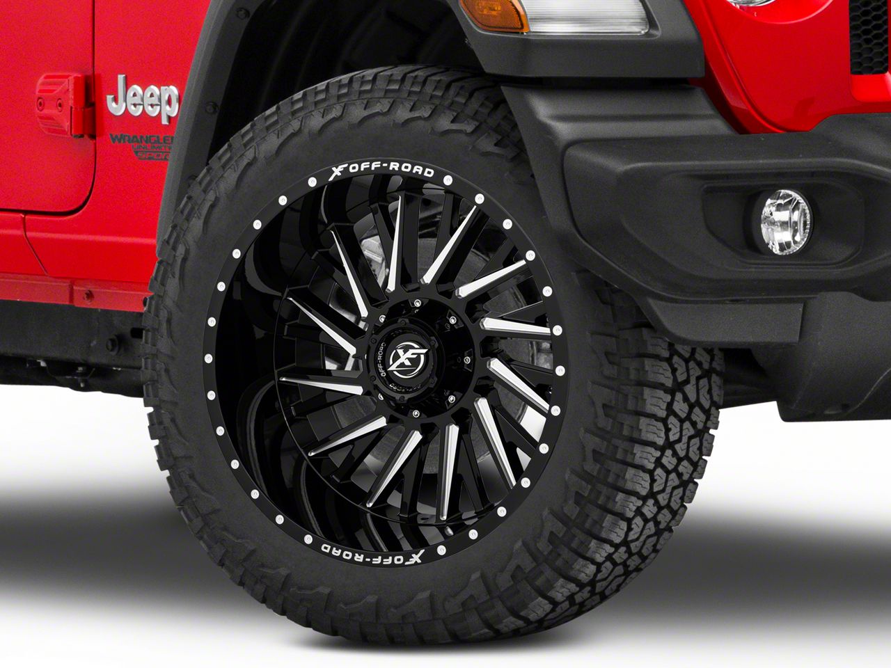 XF Offroad Jeep Wrangler XF-226 Gloss Black Milled Wheel; 22x12 XF ...