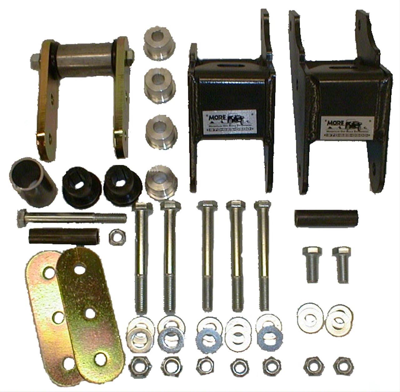 M.O.R.E. Jeep Wrangler Shackle Reversal System with Shackle Hanger 8795 ...