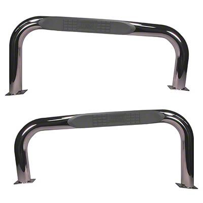 Rugged Ridge Jeep Wrangler Tubular Side Step Bars; Stainless Steel ...