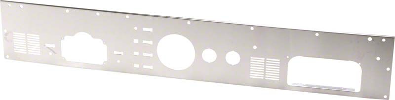 Jeep Wrangler Dashboard Panel Overlay; Polished Stainless Steel (76-86 ...
