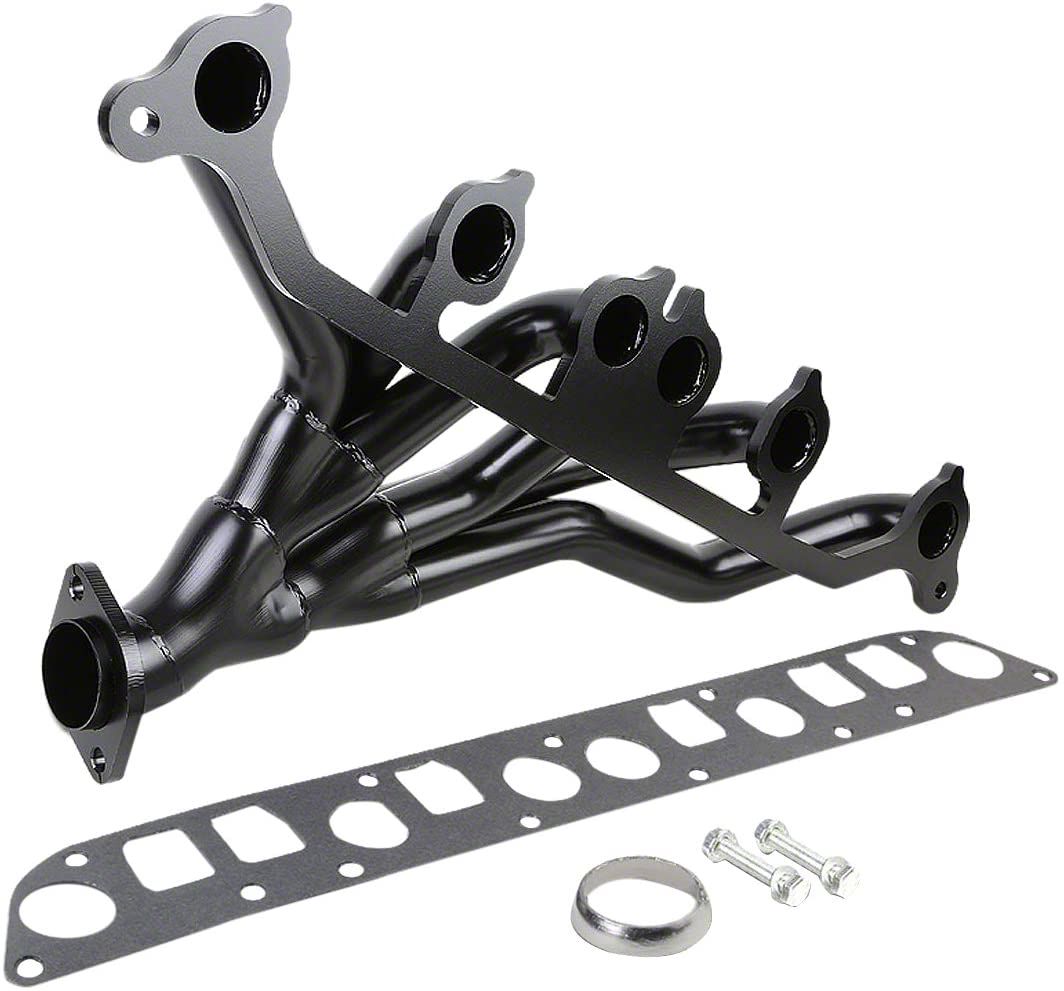 Jeep Wrangler 1.50-Inch Shorty Header; Black (91-99 4.0L Jeep Wrangler ...