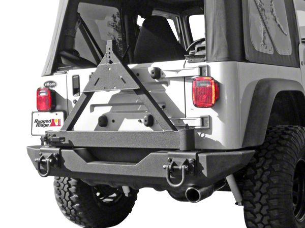 Rugged Ridge Jeep Wrangler XHD Rear Bumper Tire Carrier 11546.42 (76-06 ...