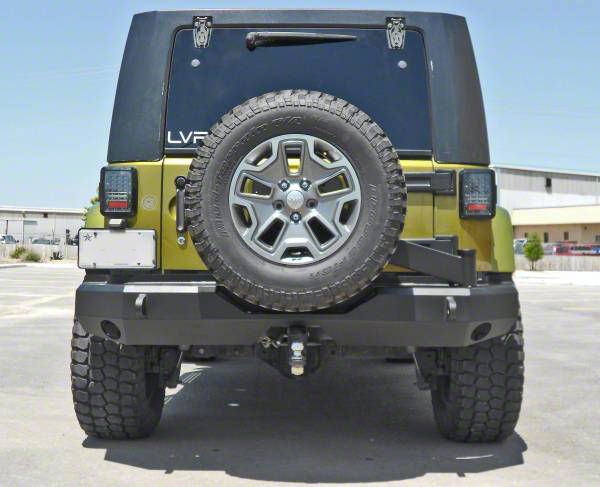 Jeep Wrangler Full-Width Rear Bumper; Textured Black (07-18 Jeep ...