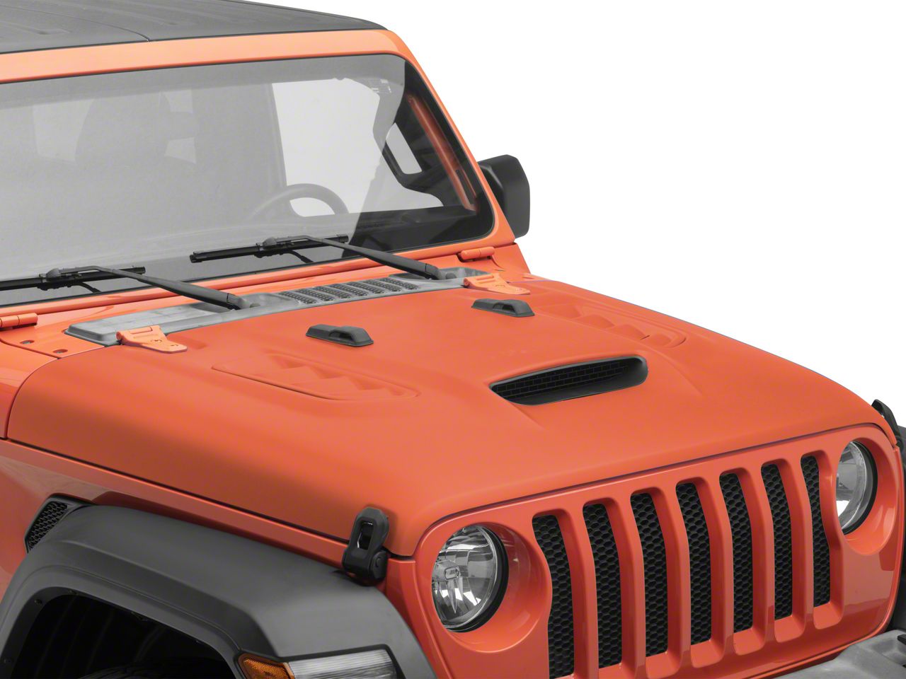 Jeep Wrangler VIP Style Ram Air Hood; Unpainted (18-23 Jeep Wrangler JL ...
