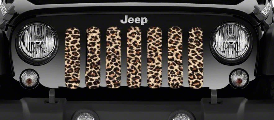 Jeep Wrangler Grille Insert; Leopard Animal Print (97-06 Jeep Wrangler ...