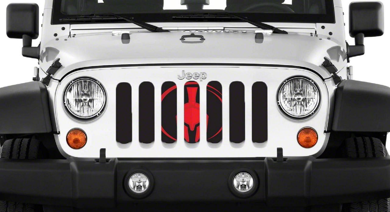 Jeep Wrangler Grille Insert; Red Warrior (87-95 Jeep Wrangler YJ ...