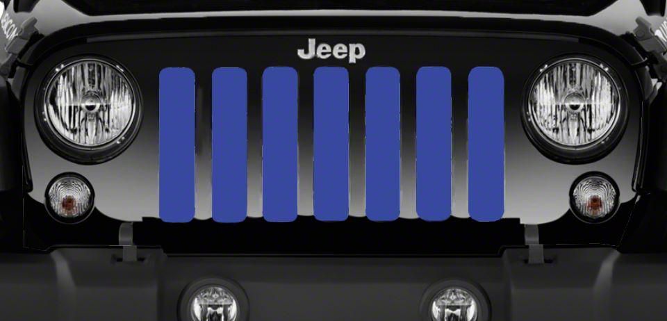 Jeep Wrangler Grille Insert; Solid Blue (76-86 Jeep CJ5 & CJ7) - Free ...