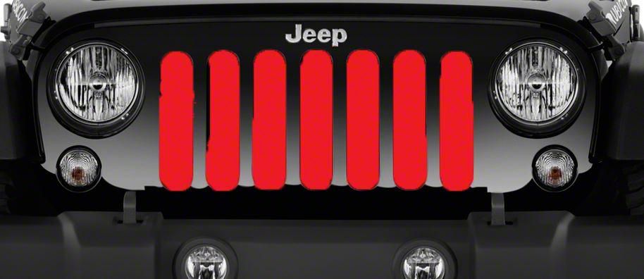 Jeep Gladiator Grille Insert; Solid Red (20-23 Jeep Gladiator JT ...