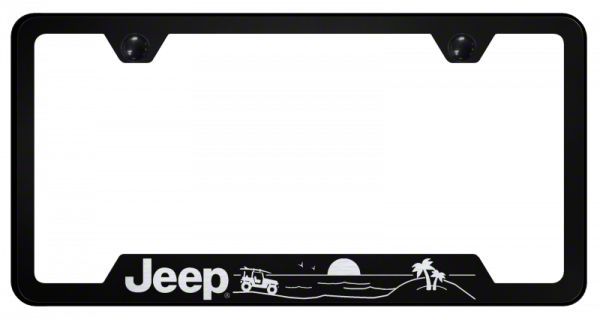 Jeep Wrangler Jeep Beach Laser Etched Cut-Out Frame (Universal; Some ...