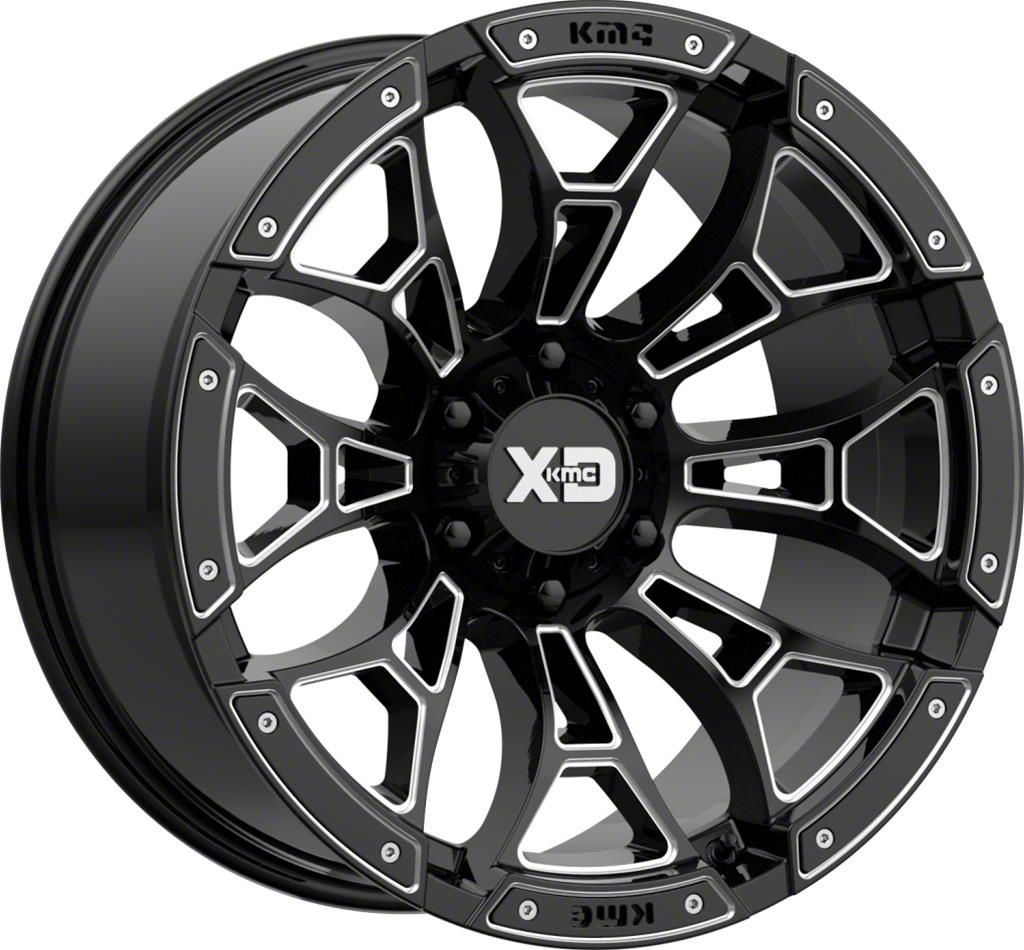 XD Jeep Grand Cherokee Boneyard Gloss Black Milled Wheel; 18x9 ...