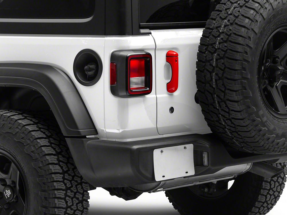 RedRock Door Handle Covers Red 18 24 Jeep Wrangler JL 4 Door RedRock