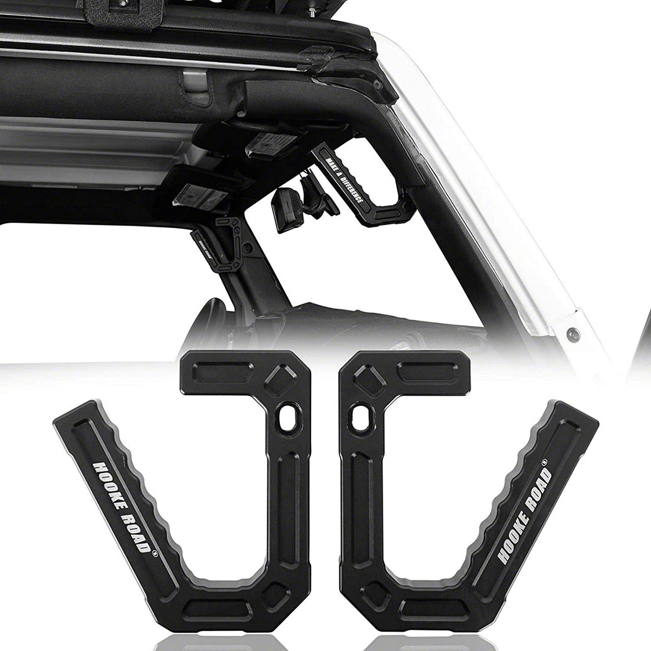 Jeep Wrangler Aluminum Grab Handles (07-18 Jeep Wrangler JK) - Free ...