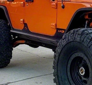 Motobilt Jeep Wrangler Crusher Series Rocker Guards with Step; Bare ...