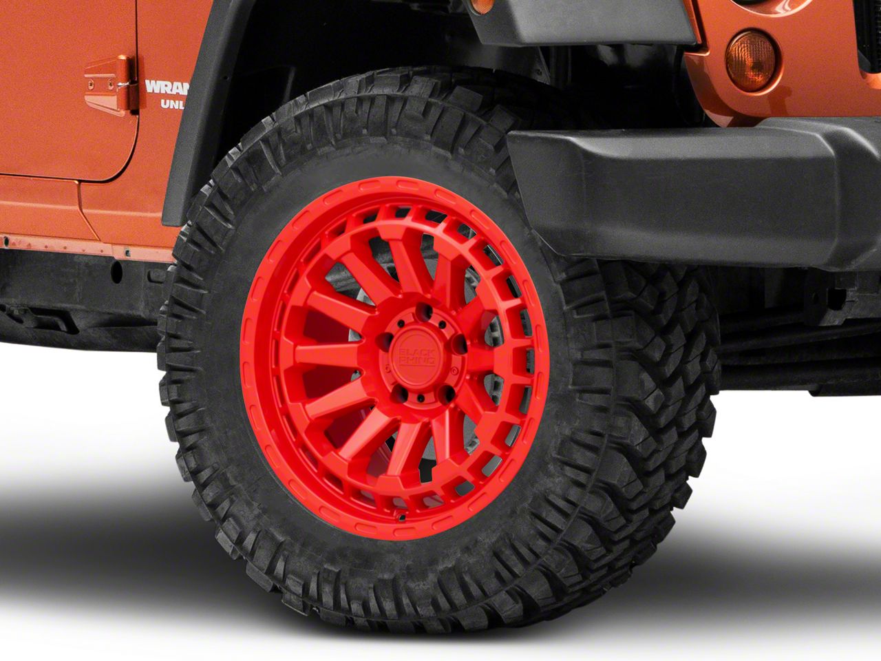 Black Rhino Jeep Wrangler Raid Gloss Red Wheel; 20x9.5 2095RAD-85127R71 ...