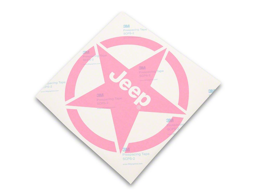 Jeep Licensed by RedRock Jeep Star Accent Decal; Pink (87-18 Jeep ...