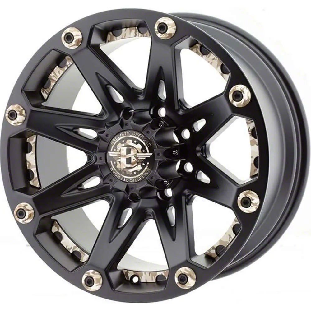 Ballistic Jeep Wrangler Jester Flat Black Wheel; 17x9 814790545-12FB ...