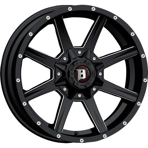 Ballistic Jeep Grand Cherokee Razorback Gloss Black Milled Wheel; 17x9 ...