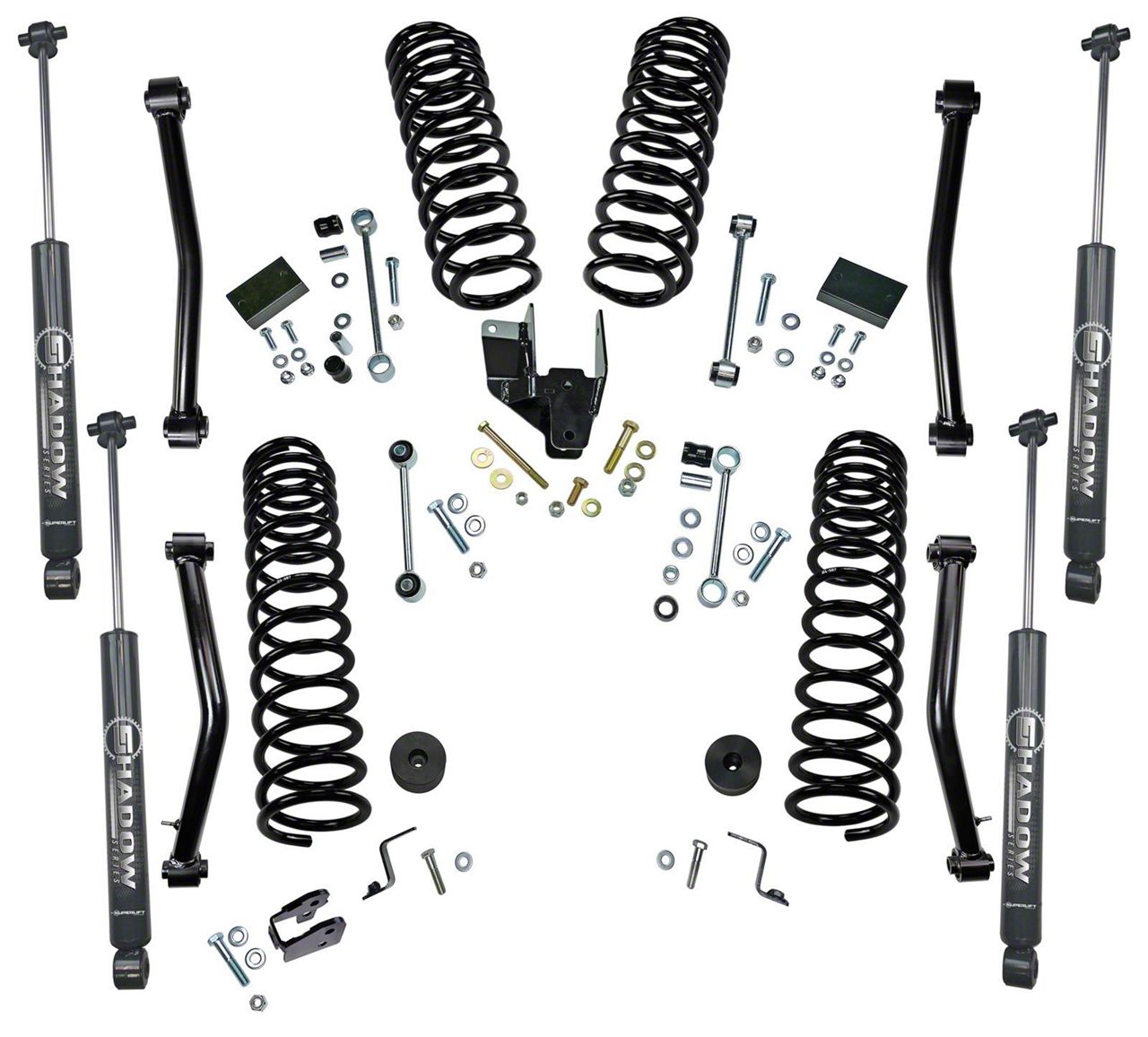 SuperLift Jeep Wrangler 4-Inch Dual Rate Coil Spring Suspension Lift ...